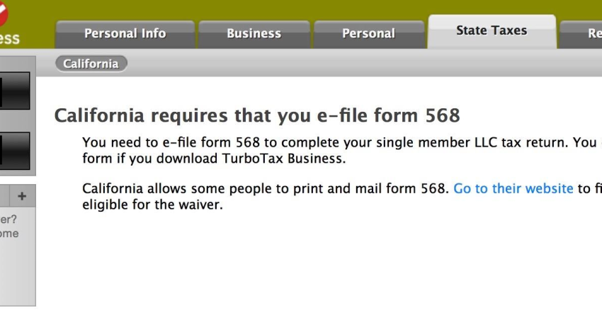 California SMLLC Formation Tax Filing Guide 568 – Service Alliance INC